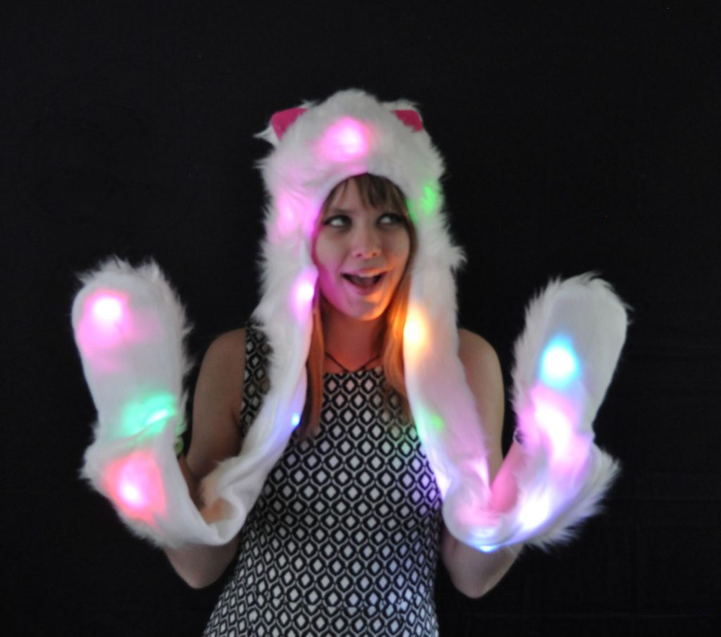 LED Long Fuzzy Spirit Hood - Things That Glow Store